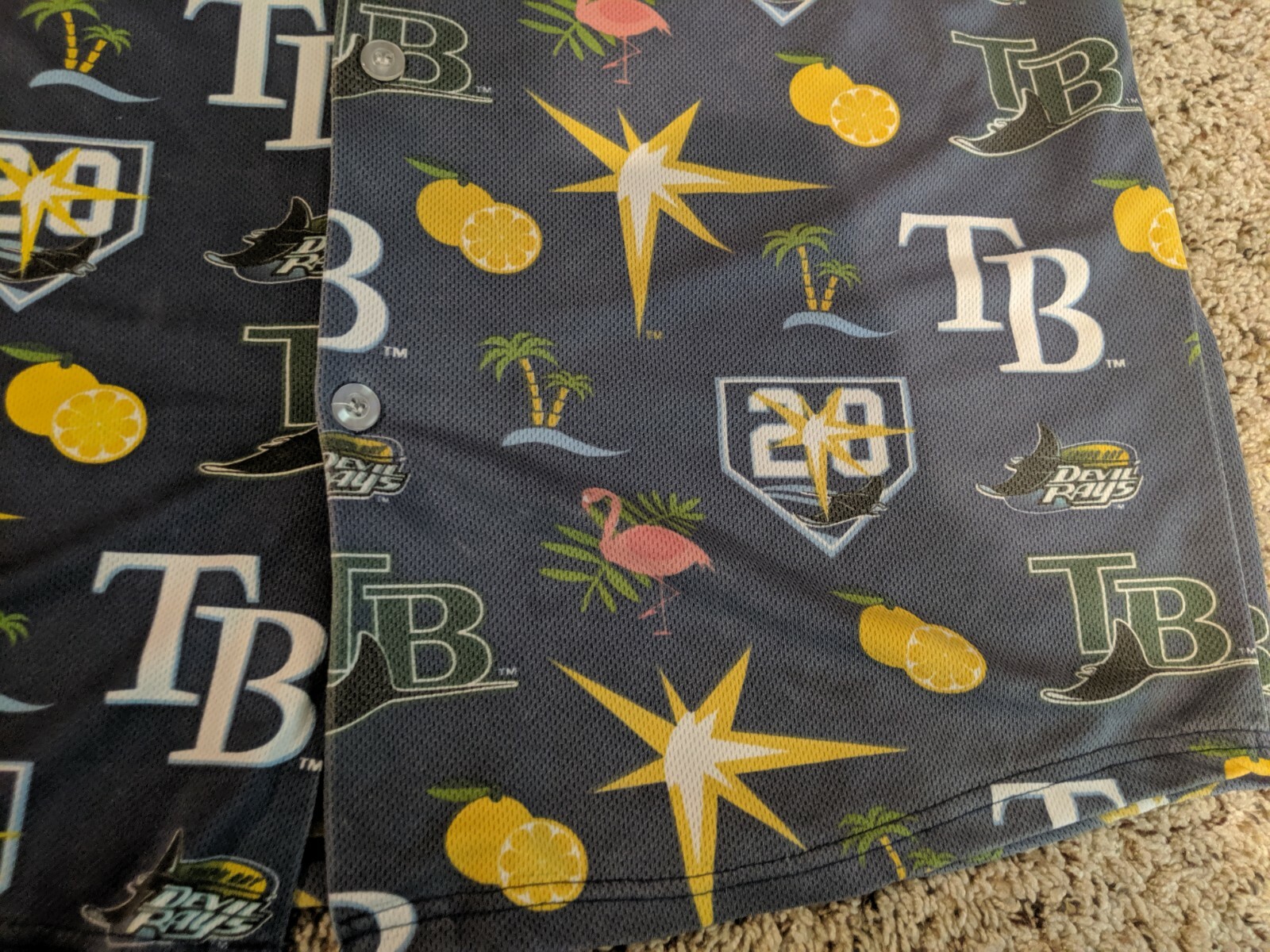 Vintage Tampa Bay Devil Rays Hawaiin Shirt - Gem