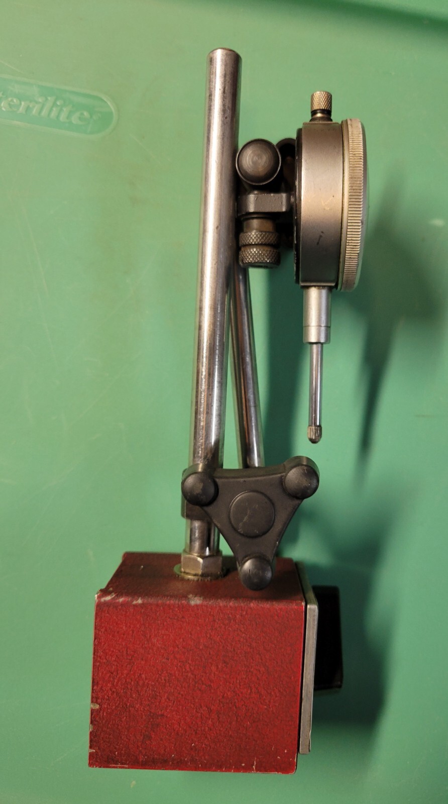 USED SPI MAGNETIC BASE 98-281-9 AND SPI 1” TRAVEL DIAL INDICATOR 24-333 ...