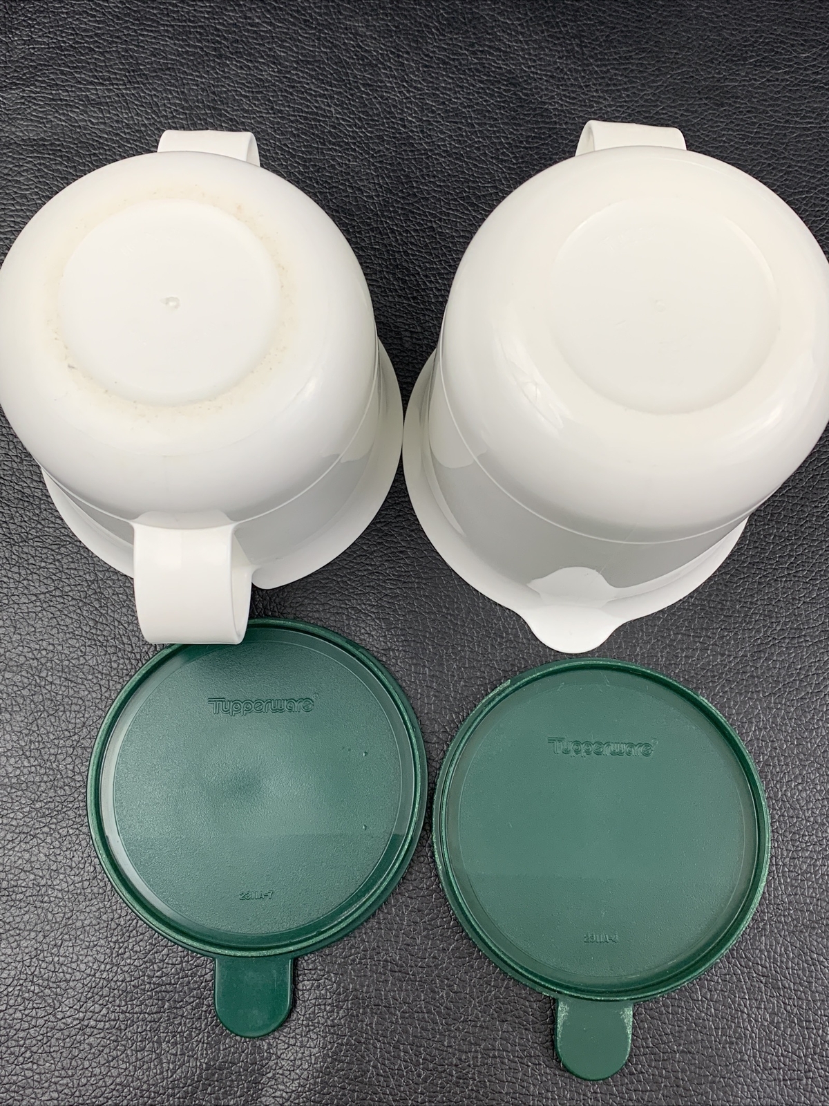 Tupperware Sugar Bowl 2310A-1 10 Oz Creamer 2309A-4 12 Oz White Green ...