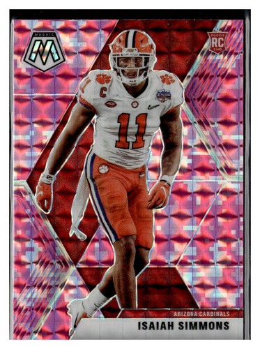 2020 Panini Mosaic #245 Isaiah Simmons Camo Pink Prizm RC Cardinals | eBay