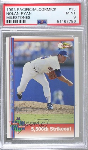 1993 Pacific McCormick/Brookshire's Milestones Nolan Ryan #15 PSA 9 ...