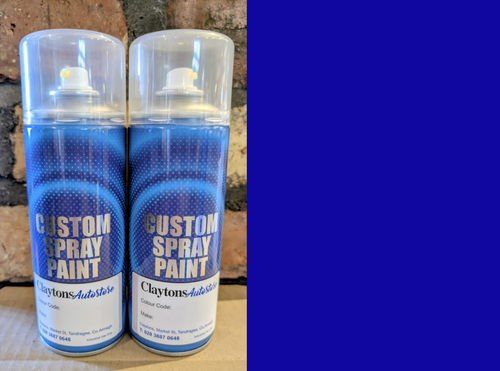 PANTONE 072C BLUE METAL PLASTIC AEROSOL SPRAY PAINT GLOSS 400ML X2 ...