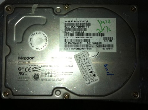 3x Maxtor D740X-6L 40GB 7200 RPM 2MB IDE 3.5" Hard Disk Drives - FREE ...