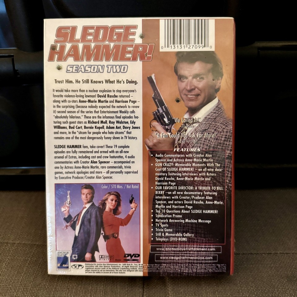 Sledge Hammer Season 2 Two • 4-Disc DVD Set • NEW/SEALED • David Rasche ...