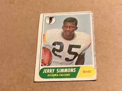 Jerry Simmons #177 Topps 1968 Football Card (Atlanta Falcons) - Very ...