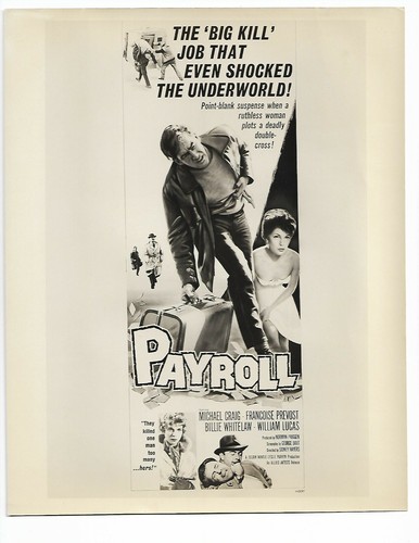 Photo Vintage 8x10 Payroll (Film) 1962 Avec Michael Craig Et Françoise ...