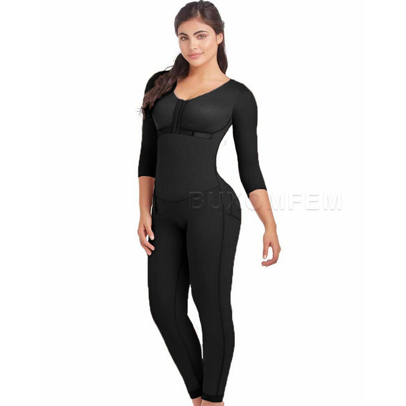 Fajas Colombianas Reductoras Levanta Cola Long Sleeves Full Body ...