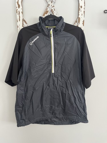 Sunice Short Sleeve Half Zip Nylon Windbreaker Size Large Logo On ...