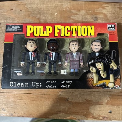 Neca Pulp Fiction Mini Figurines Clean Up 4 Set Vince Jules Jimmy Wolf ...