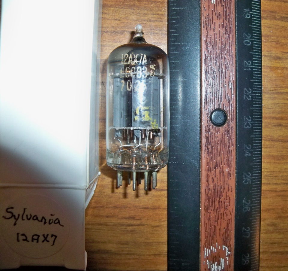 Strong SYLVANIA Long Gray Plate O Getter 12AX7A / ECC83 / 7025 Tube | eBay