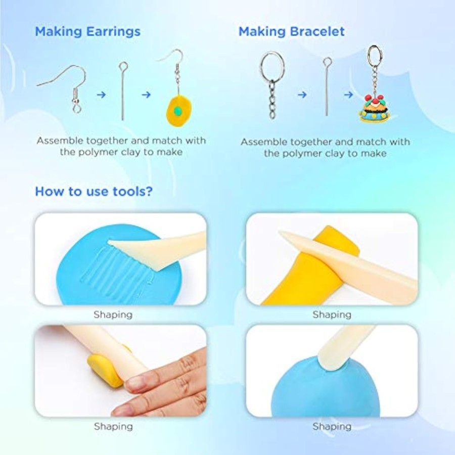 Polymer clay, modeling clay for kids diy starter kits, oven baked mode ...