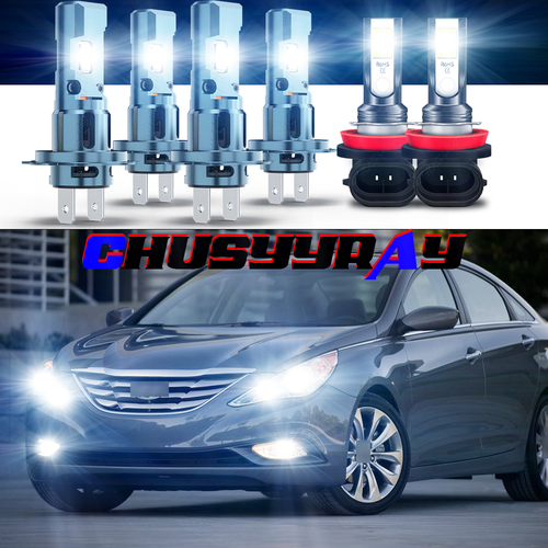 For Hyundai Sonata 2011 2012 2013 2014 LED Headlight Bulbs & Fog Lamp ...