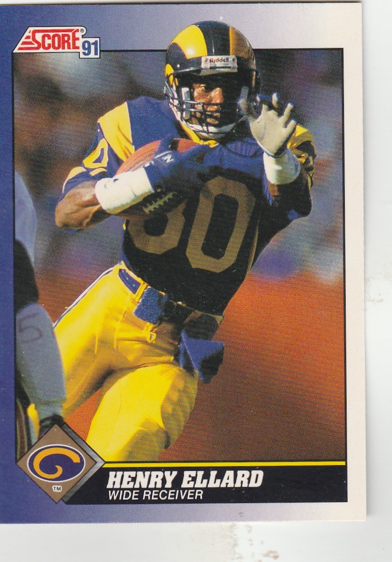 FREE WHIPPING-MINT-1991 Score #80 Henry Ellard St. Louis Rams Football ...
