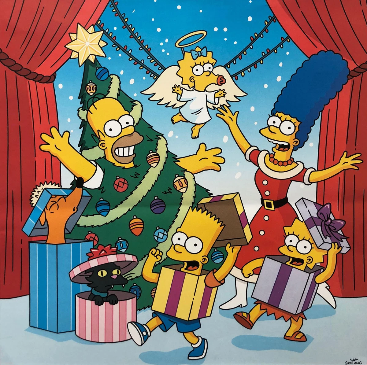 The Simpsons Christmas Wallpaper