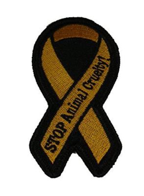 ORANGE RIBBON FOR STOP ANIMAL CRUELTY AWARENESS PATCH | eBay