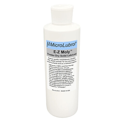 MicroLubrol E-Z Moly Powder 2oz Dry Lubricant 100% Molybdenum Disulfide ...