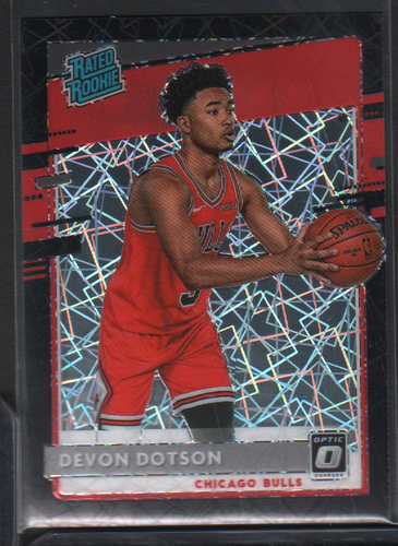 Devon Dotson Bulls 2020-21 Panini Optic RC 15/39 Velocity Prizm 173 ...