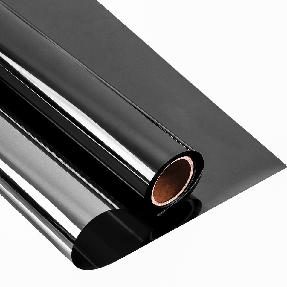 Solar Reflective Window Tint Black&silver Mirror Film One Way Vision ...