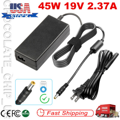 19V 2.37A 45W Charger For Toshiba Chromebook 2 CB35-B3330 CB35-B3340 AC ...