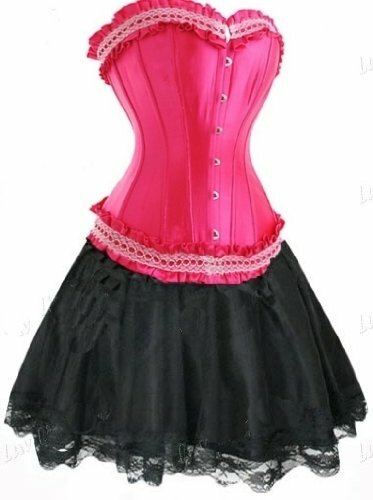 Burlesque Costume Corset Dress Halloween Moulin Rouge Fancy Dress ...