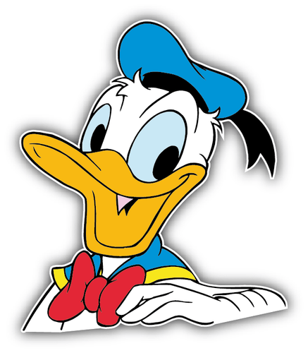 Donald Duck School Cartoon Car Bumper Sticker Decal 5''x 4'' | eBay