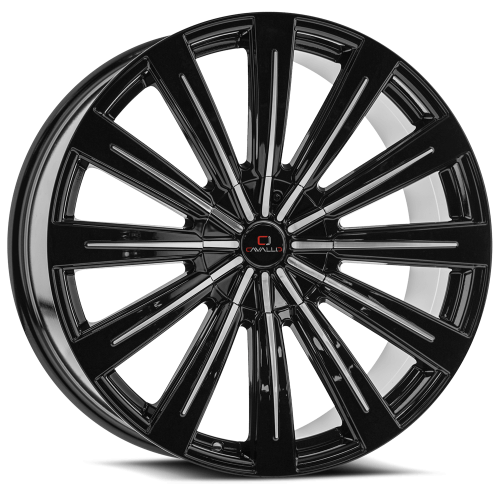 Cavallo 24x9 Wheel Gloss Black Machined CLV-49 5x115/5x120 +34mm ...