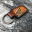 Handmade leather keychain with Honda Wing logo in Brown. 1EA | eBay
