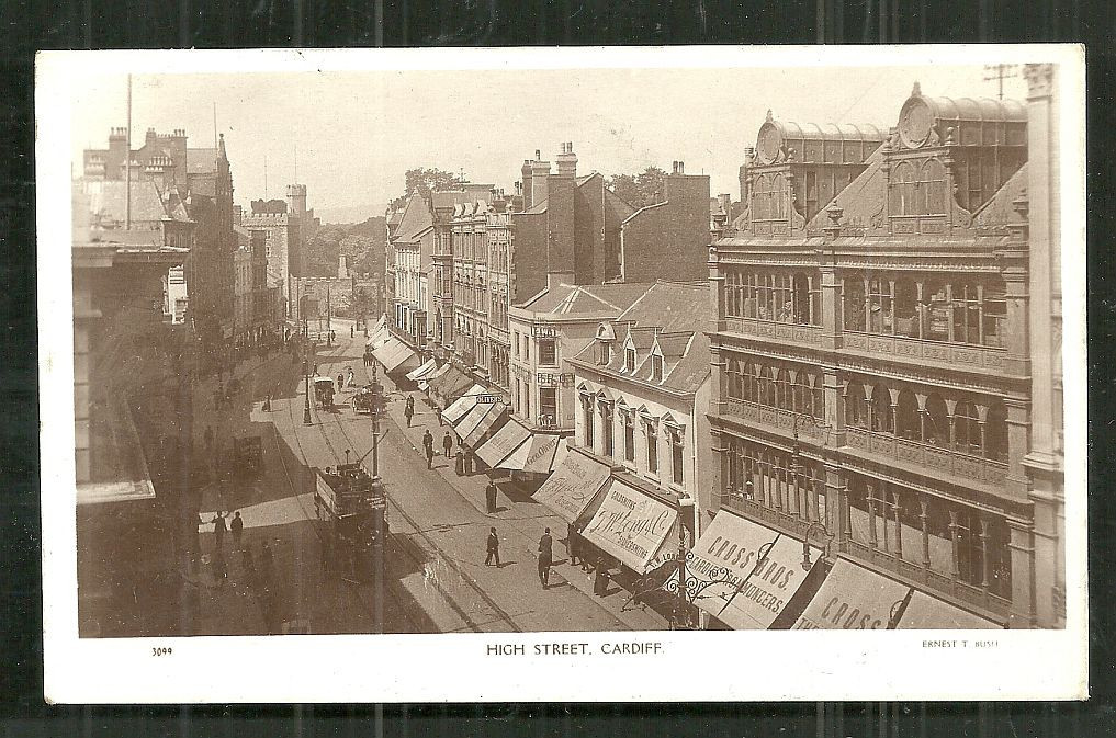 Cardiff rppc High Street Goldsmith Wales 2 stamps 1926 | eBay