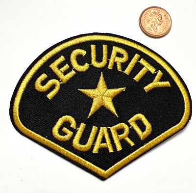 Security Guard Embroidered Patch Iron-On Security Custody Clerk ...