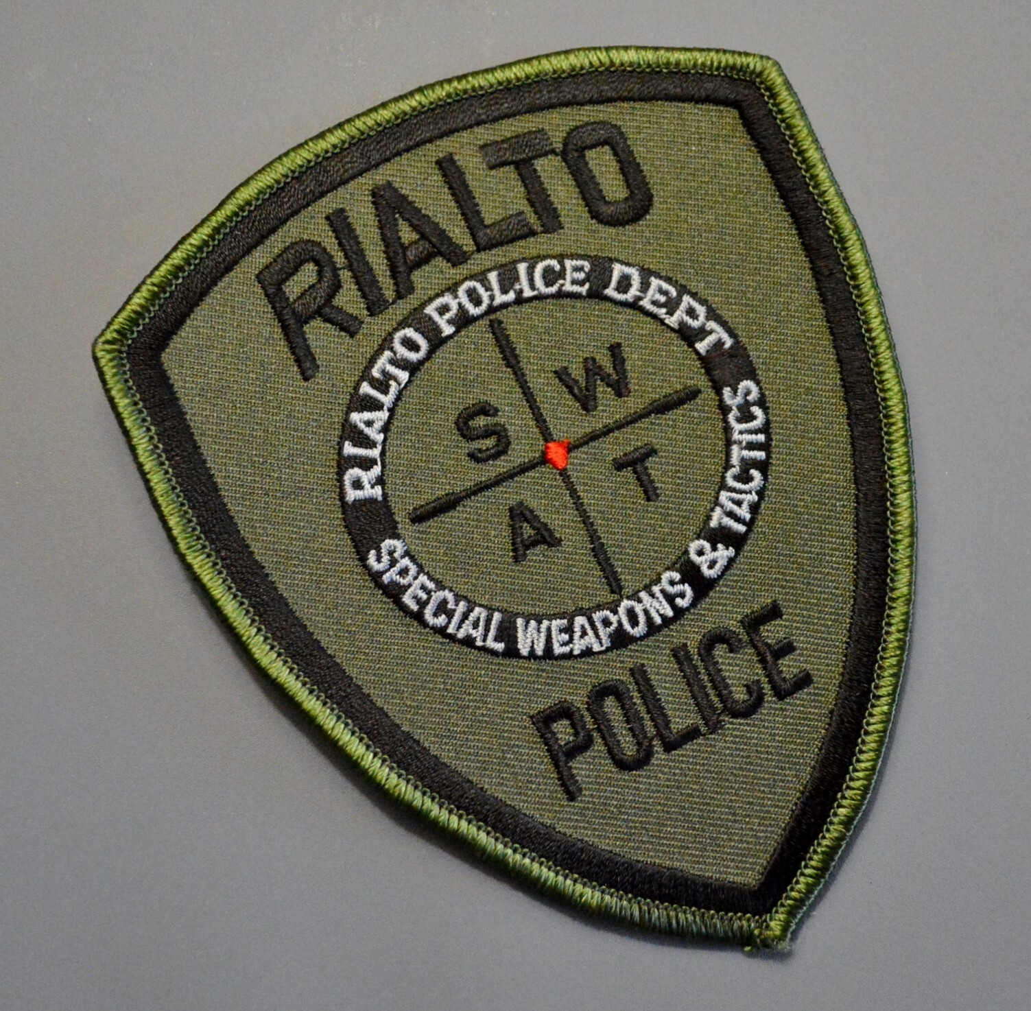 Rialto California Police SWAT Subdued Olive Drab Patch ++ Mint SBD ...