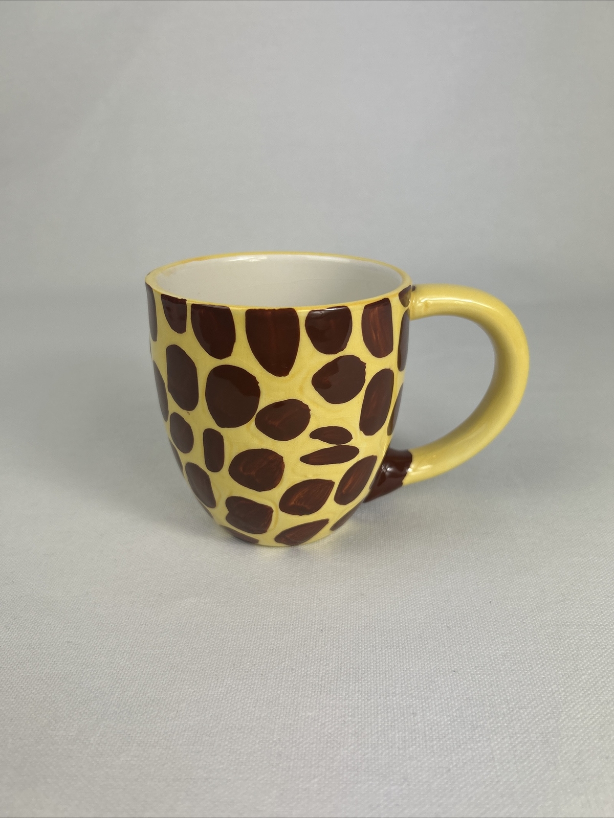 Pier 1 Import Giraffe Mug - Handpainted Dolomite, Sculpted Giraffe | eBay