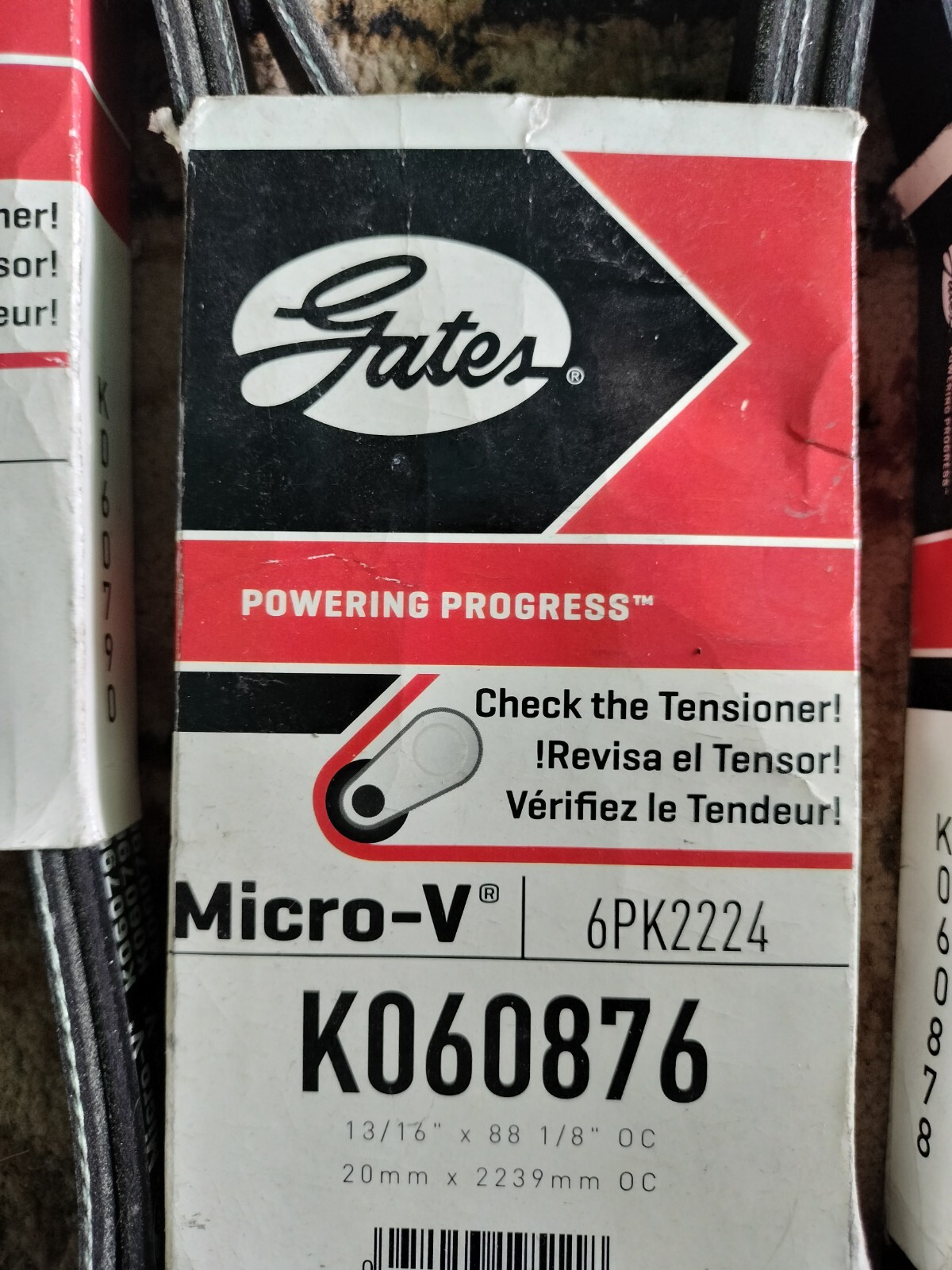 Gates Serpentine Belt New Micro-V K060876 13/16" x 88-1/8" OC, 20 mm x ...