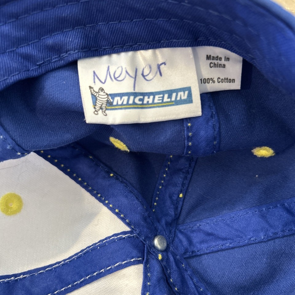 Rare Vintage Michelin Man Bibendum Adjustable Hat Cap Y2K Tires Blue ...
