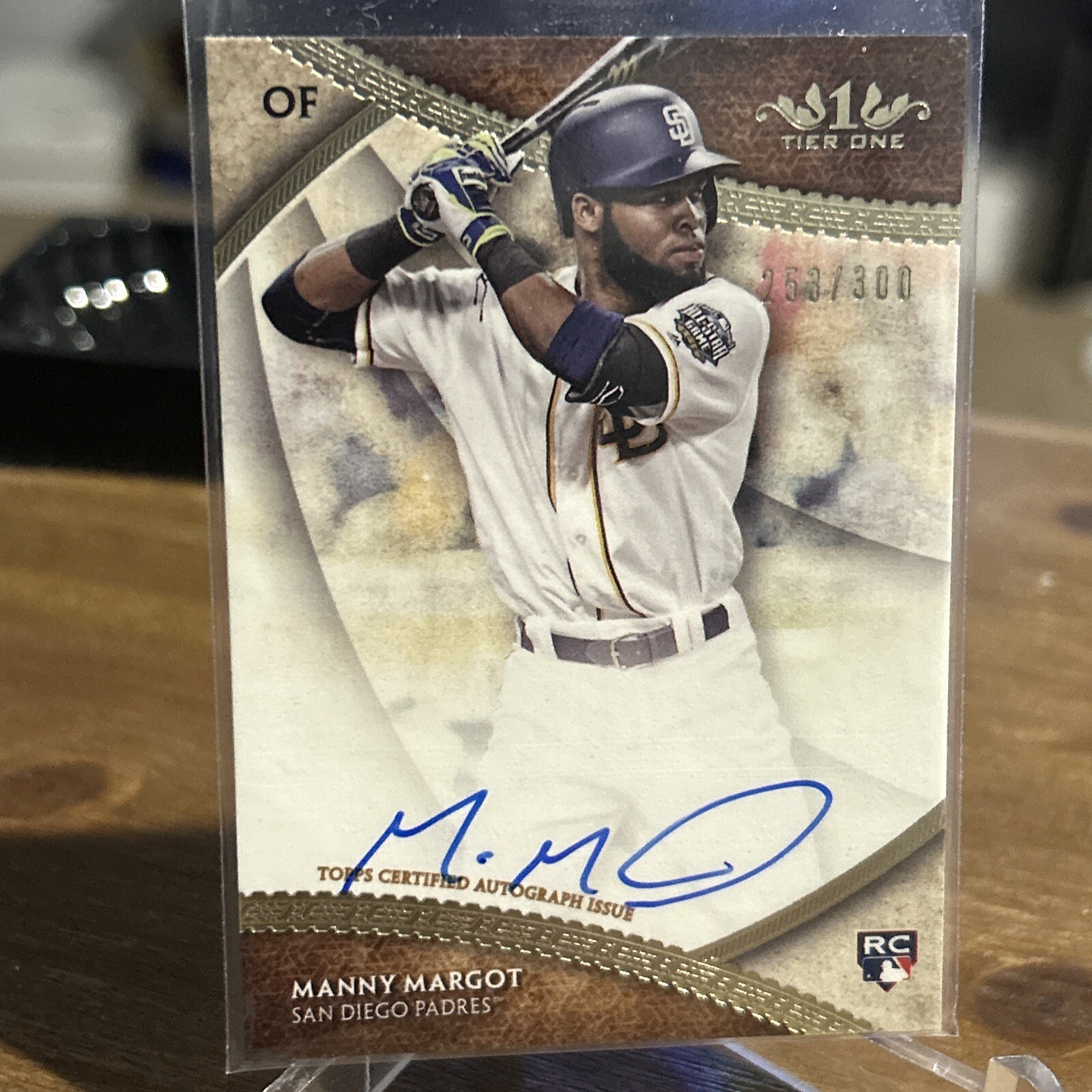 2017 Topps Tier 1 Break Out Auto Manny Margot #BOA-MM Rookie Auto RC ...