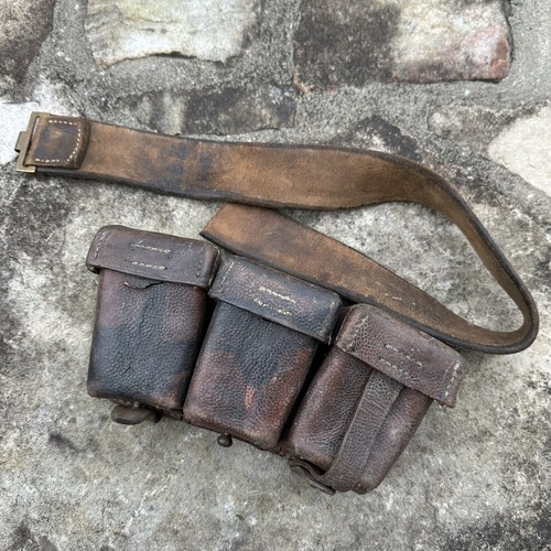 ORIGINAL WWI WW1 Imperial German Prussian Belt & Ammo Pouch Field ...