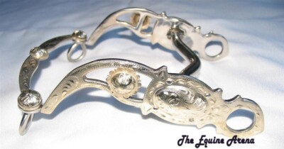 Western Silver Show Bit - 5 Inch Mouth - Low Port - Large Oval Concho ...