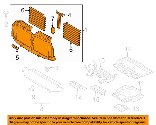 FORD OEM 18-20 F-150 Radiator Support Splash Shields-Shutter JL3Z8475D ...