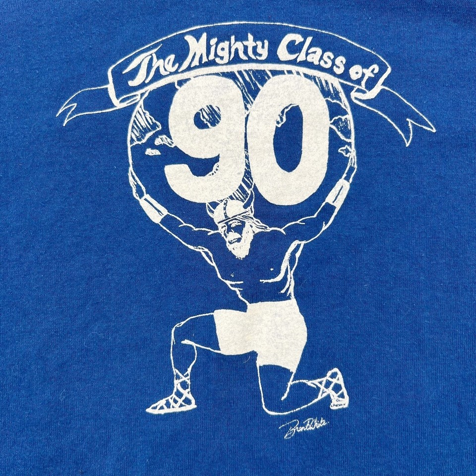 Vintage 90s Class of 90 1990 Single Stitch Made in USA T Shirt Size XL ...