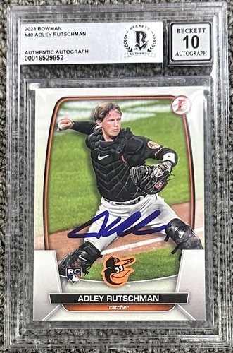 Adley Rutschman 2023 Bowman Rookie Card #40 Signed BGS 10 (Beckett ...