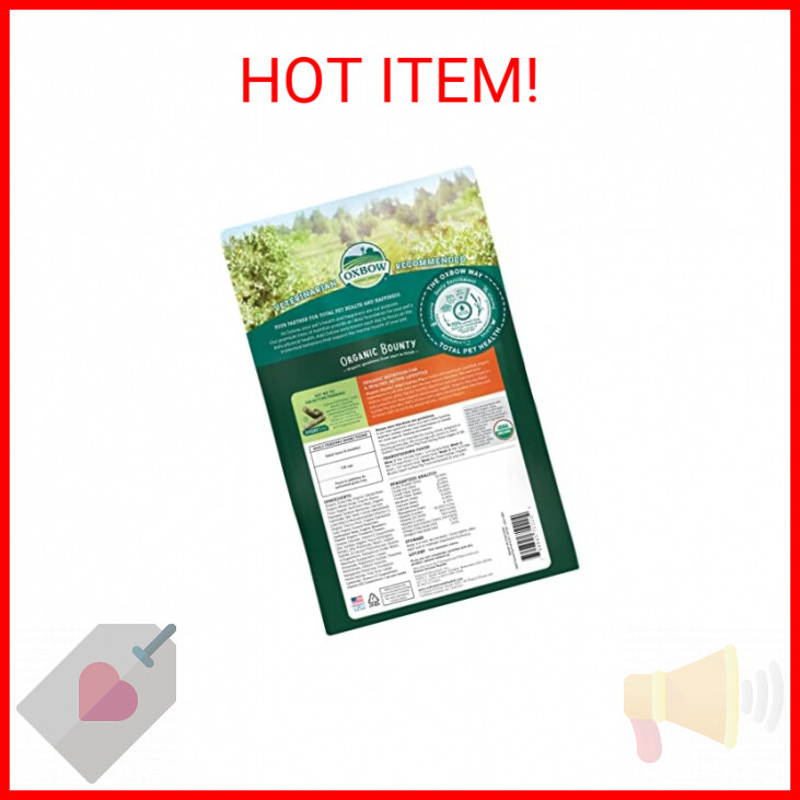 Oxbow Animal Health Organic Bounty Adult Guinea Pig Food - All Natural ...