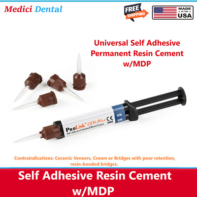 Dental Universal Self Adhesive Permanent Resin Cement w/MDP Automix Syr. 5gm. | eBay
