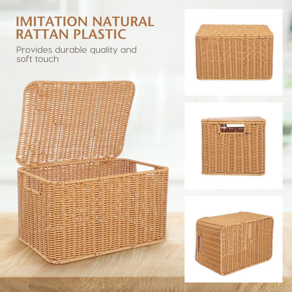 Wicker Storage Basket Trunk Woven Durable Hand-woven Container | eBay