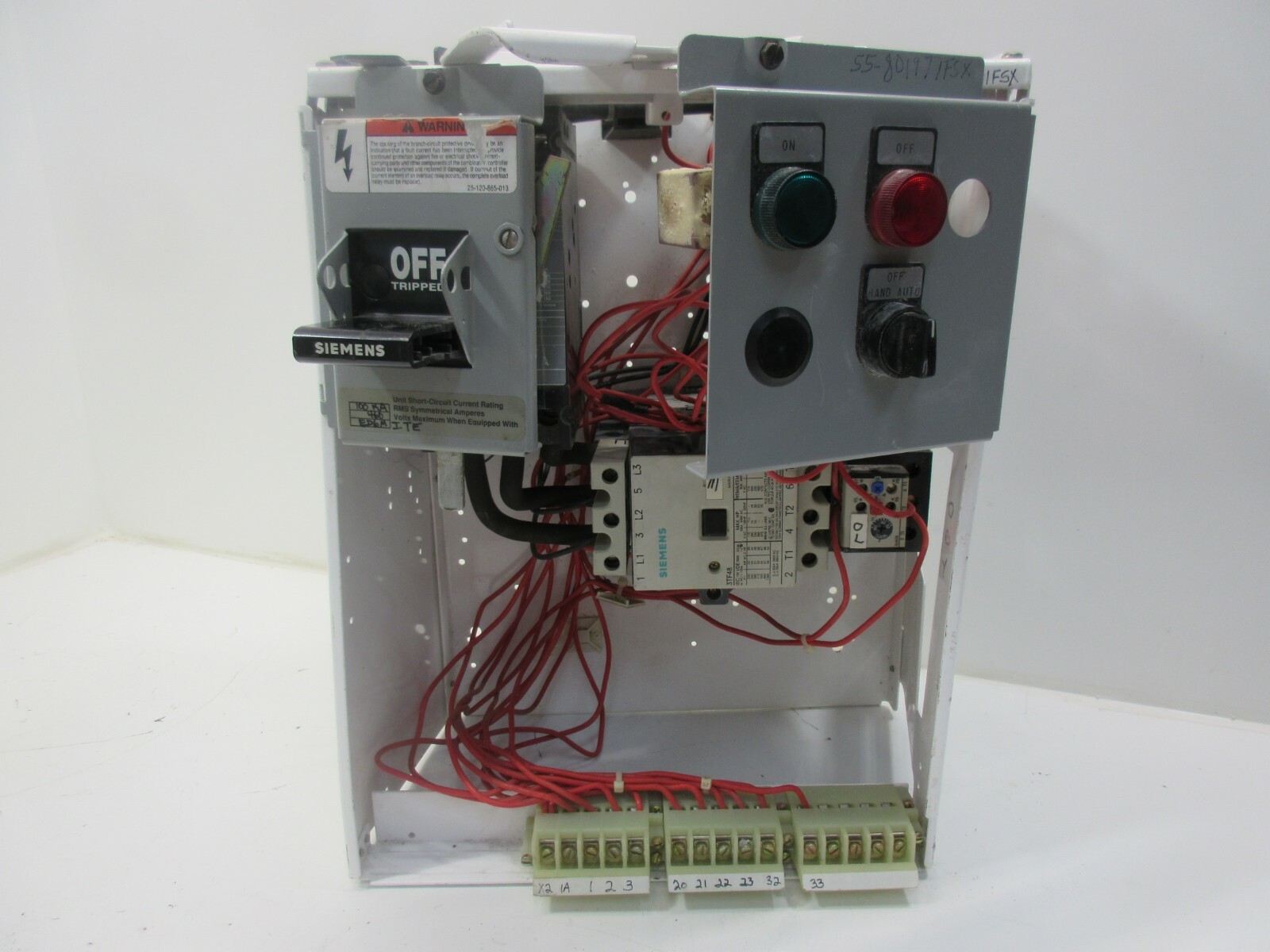 SIEMENS H-033231 CONTROL UNIT W/ED63A050 / 3TFB48 / 3UA58 (TR) *60 DAY ...