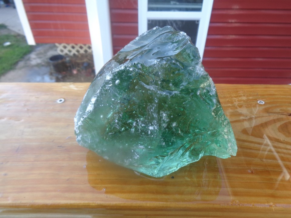 Glass Rock Slag Pretty Clear Green 4.4 lbs EE73 Rocks Landscaping | eBay