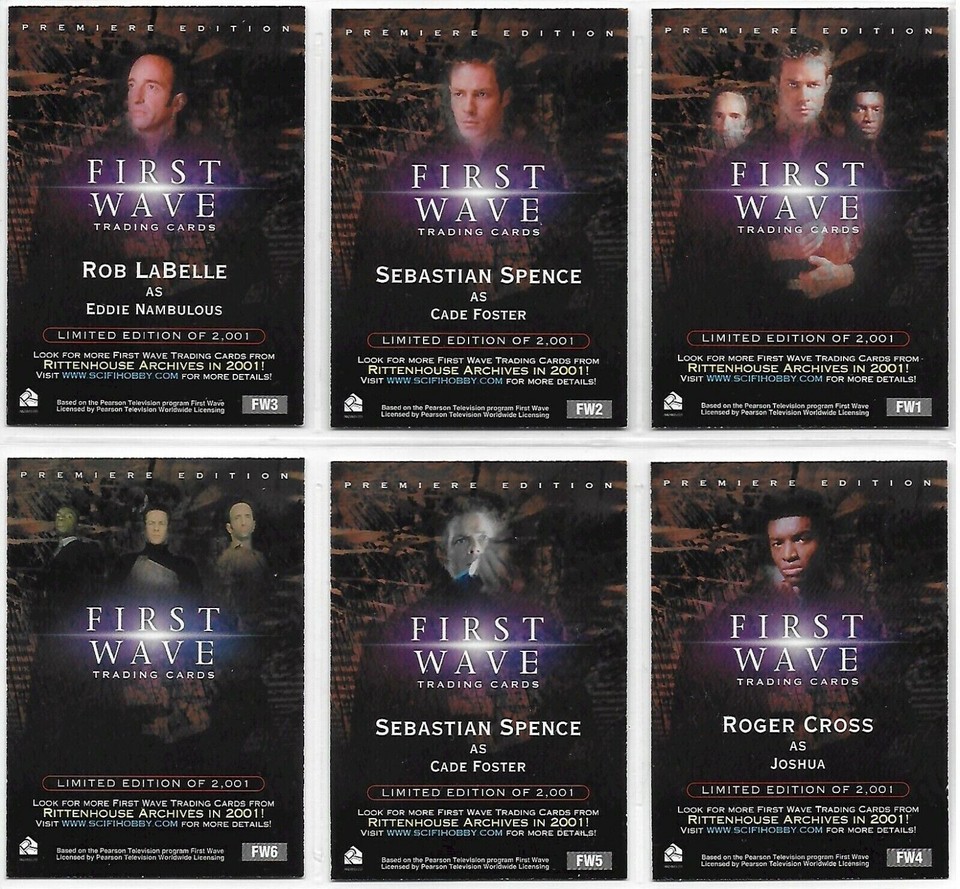FIRST WAVE TV SHOW 6 CARD PREMIERE EDITION PREVIEW SET 2001 FW1-FW6 | eBay