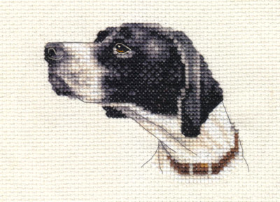 POINTER dog, puppy ~ Full cross stitch kit, all materials *Fido Stitch ...
