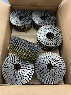 2" X .099- 15 Deg Coil Nails, Screw Shank, Blunt Chisel Point 4,500 ...