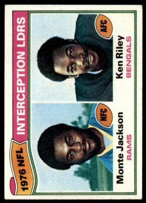 1977 Topps Monte Jackson/Ken Riley Los Angeles Rams/Cincinnati Bengals ...