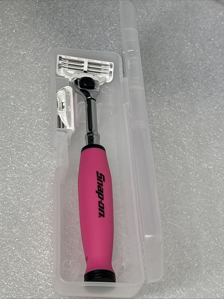 Snap on Tools Pink Razor Soft Grip Ratchet Handle Gillette Blade Shaver ...