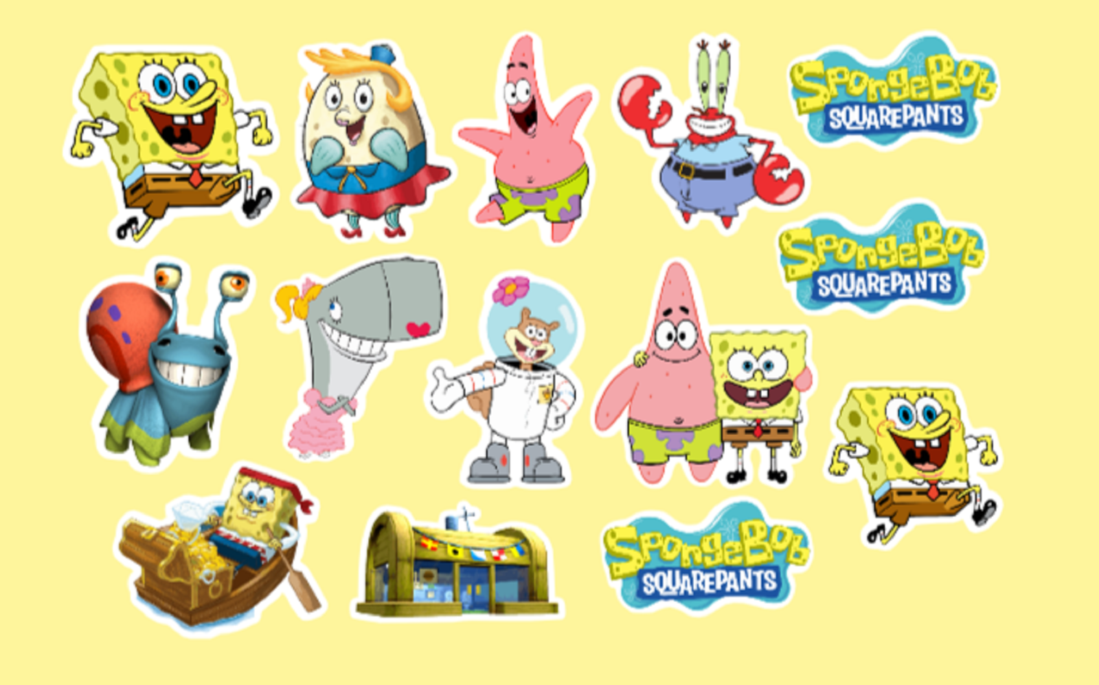 14 Sponge Square Pants Stickers | eBay